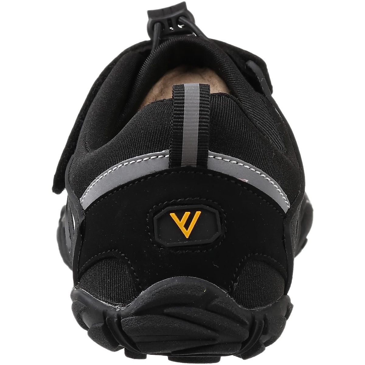 WHITIN Men's Trail Running Shoes Minimalist Barefoot Size 10 Wide Width Toe Box Gym Workout Fitness Low Zero Drop Light Weight FiveFingers Black 43