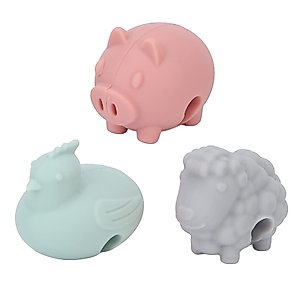 3pcs Pot Side Clips, Prevent Overflow Silicone Cute Animal Shape Pot Lid Lifting Clips Kitchen Cooking Tools