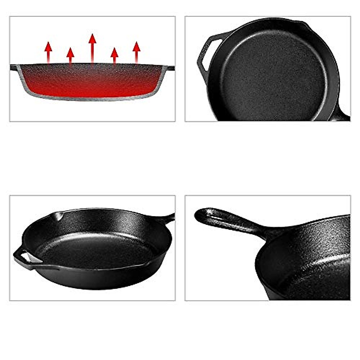 WBDHEHHD Deep Stir Fry Pan,Frying Pan Non-Stick Cast Iron Pan Uncoated Steak Frying Induction Cooker Universal Without Lid