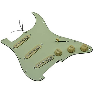 KAISH Mint Green Loaded Electric Guitar Pickguard Prewired Pickguard with Wilkinson Pickups for USA/Mexico FD Stratocaster