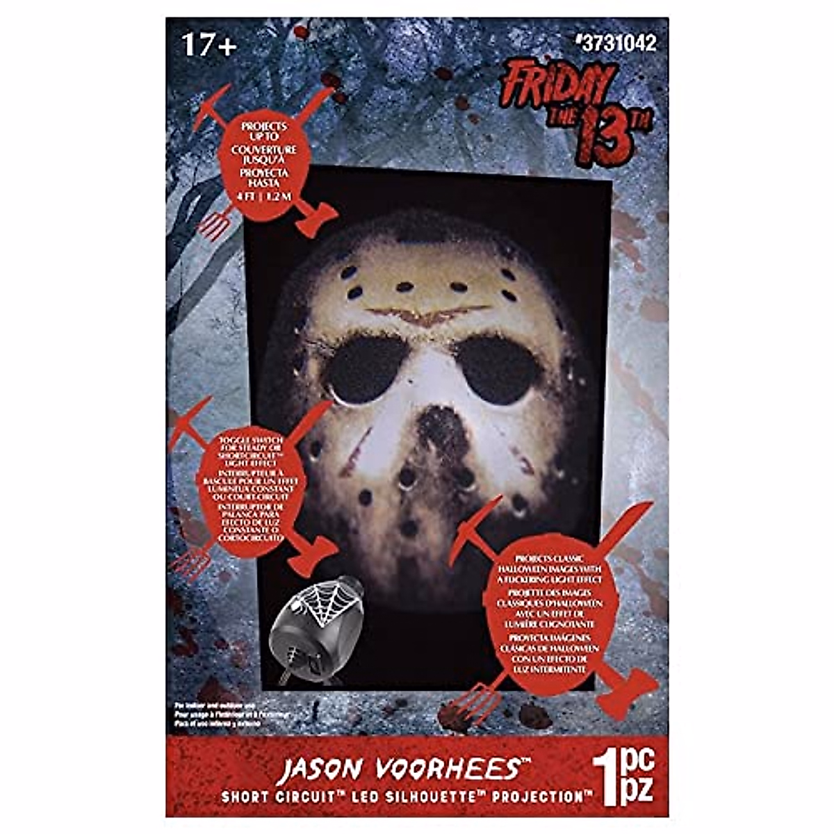Holiday Gemmy Jason Voorhees from Friday The 13th Halloween Lightshow Indoor/Outdoor Decoration, 31042