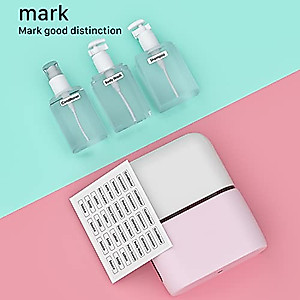 3 in 1 Leak Proof Travel Bottles,TSA Approved Leak-Proof Toiletry Products,Labelled Liquid Used In Shower Gel,Shampoo,Conditioner,Facial,Clenaser(Pink)