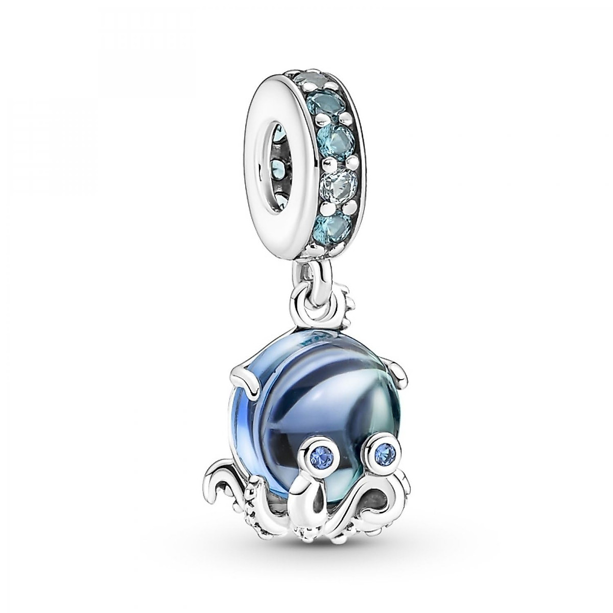 Pandora Murano Glass Cute Octopus Dangle Charm Bracelet Charm Moments Bracelets - Stunning Women's Jewelry - Gift for Women - Made with Sterling Silver & Man-Made Crystal