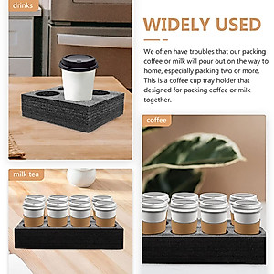 iplusmile 2 Pcs Pearl Cotton Cup Holder Cup Holders for Drinks Outdoor Cup Trays Packing Trays Luggage Cup Holder for Suitcases Drink Carrier for Cup Holder Tray Coffee Takeaway Cup