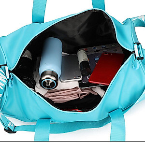 Sports Gym Bag Travel Duffle Bag for Women and Men (lavender gym bag-No Shoes Compartment)