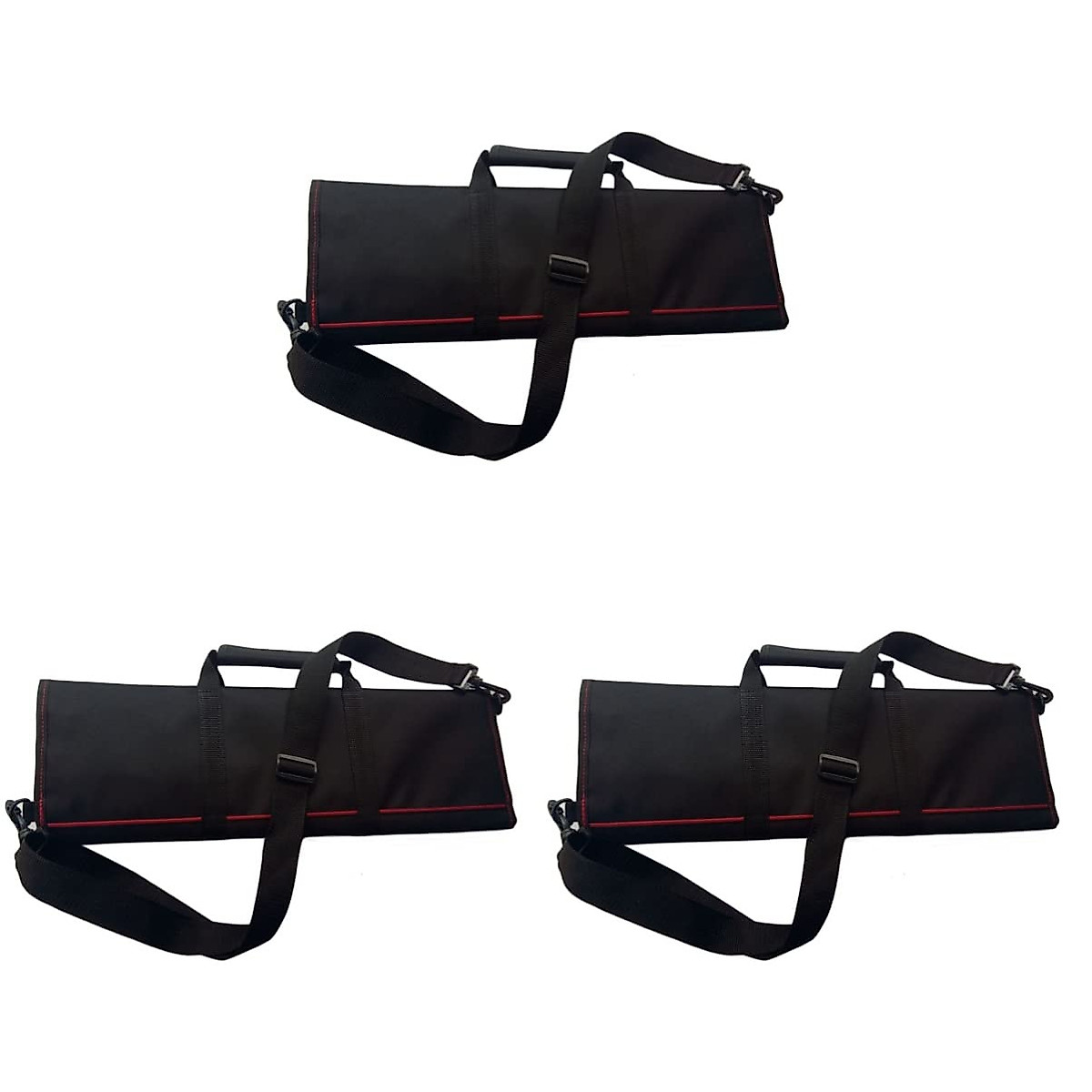 Alipis 3pcs Roll Cutter Sheath Kitchen Cutter Holder Waterproof Oxford Cloth Cutlery Holder Professional Chef Case Canvas Holder Stand Organizer Shoulder Straps Multifunction