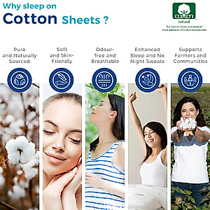 Pure Full Size Cotton Bed Sheets Set (Full Size,1000 Thread Count) Ivory Bedding Pillow Cases (4 Pc) Cotton Sheets Full Size Bed- Sateen Sheets - 16 in Deep Pocket Full Sheets