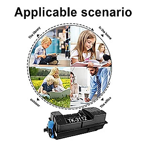 TK3112 TK-3112 1T02MT0US0 Toner Cartridge (Black,1 Pack) Replacement for Kyocera FS-4100DN Toner Kit Printer
