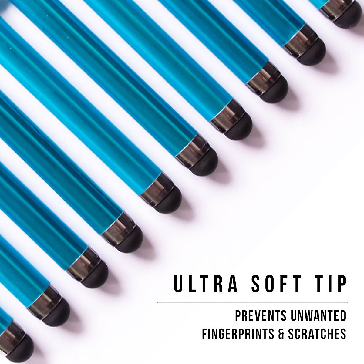 TCD 10 Pack Black High Precision Universal Capacitive Touch Screens Devices, Stylus Pens for Touch Screens Devices, Compatible with iPhone, iPad, Tablet, Touchscreen Laptop