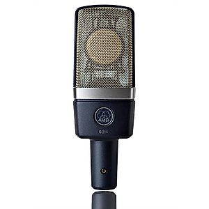 AKG Pro Audio C214 Professional Large-Diaphragm Condenser Microphone, Grey