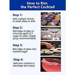 Snowy River Cocktail Sugar 3oz Gift Pack, All Natural Beverage Rimmer for Cocktails & Margaritas in Gift Rimmer Tin, Drink Decorating (Red)