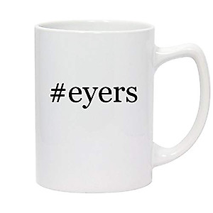 Molandra Products #eyers - 14oz Hashtag White Ceramic Statesman Coffee Mug