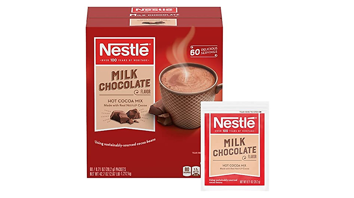 Nestlé Milk Chocolate Hot Cocoa Pack - 60 Sachets for Cozy Moments