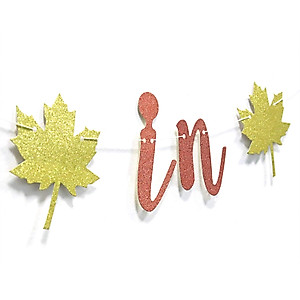 Rose Gold Glitter Fall in Love Banner-Fall Autumn/Wedding/Engagement/Bridal Shower Party Favors Supplies