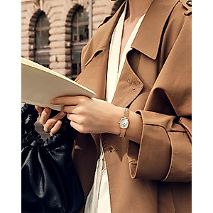 FIYTA Small Gold Watch Series Women's Watch, Rectangular Case, Adjustable Stainless Steel Bracelet, Wrapped by Stylish Gift Box, Elegant Present Watch for Women