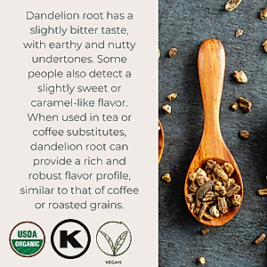 Starwest Botanicals Organic Raw Dandelion Root Tea [1 Pound] Bulk Cut & Sifted (C/S) Loose Tea
