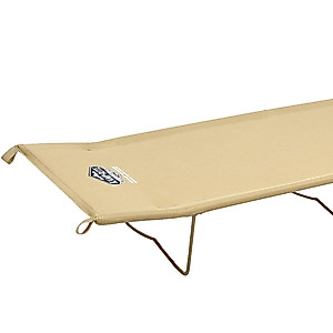 Kamp-Rite Economy Cot Compact Lightweight Indoor or Outdoor 1 Person Camping Sleeping Cot with 600D Carry Bag, Ideal for Outdoor Activities, Tan