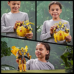 Transformers Toys Rise of The Beasts Movie Bumblebee 2-in-1 Converting Roleplay Mask Action Figure for Ages 6 and Up, 9-inch