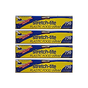 Kirkland Signature Stretch Tite Plastic Food Wrap 11 7/8 Inch X 750 SQ. FT. Pack 4