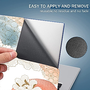 Newplenty Laptop Skin Sticker,13.3 14 15 15.4 15.6 inch Laptop Skins,Universal Vinyl Decal,Dustproof Scratch Resistant Reusable Cover Protector with Free 2 Wrist Pads (Flower 3)