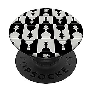 Chess Themed Pattern Chess Player PopSockets Swappable PopGrip