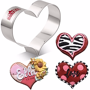 LILIAO Heart Cookie Cutter for Wedding/Baby Shower/Mother's Day - 3.6 x 2.8 inches - Stainless Steel