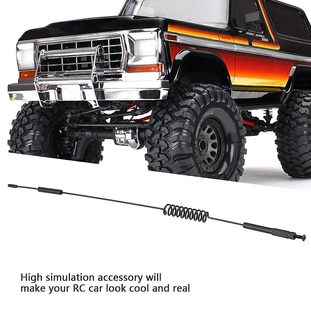 RC Car Antenna, Remote Control Crawler Simulation Antenna for Traxxas -4 RC Vehicle Decoration Parts(290mm / 11.42inch)