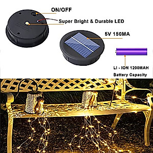 Solar Watering Can with Lights - Solar Lights Outdoor Decorations Large Hanging Solar Garden Lights with Bracket Waterproof Watering Can Landscape Light for Patio Gardening Pathway Gift(Warn White)