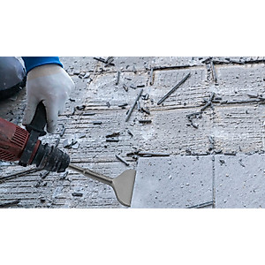 Firecore 3 In SDS Plus Chisel Bit Cranked Angled Bent Chisel for Hammer Drill 42CrMo Tile Removal Chisel for Concrete (3" X 6.5") -FS22365