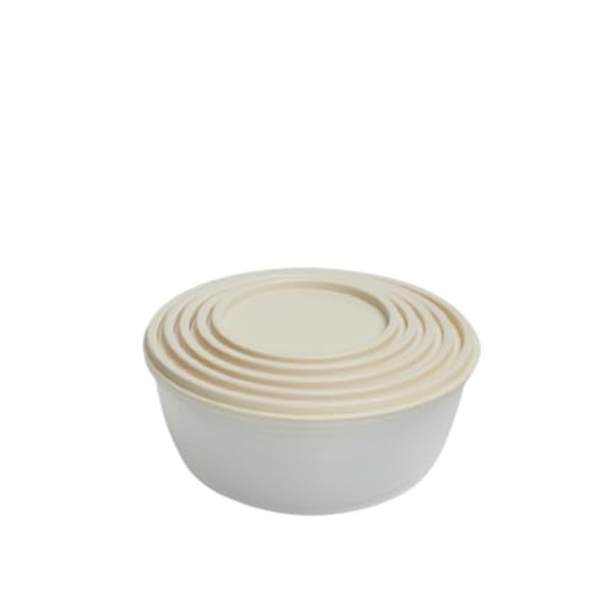 Unica Round Food Container, BPA-free Microwave Bowls with Lids, Airtight Container, Stackable Bowl Set, Freezer-safe, Dishwasher Safe, Set of 5, 8, 15, 26, 39, 59 oz, 7.68x7.68x3.48 in