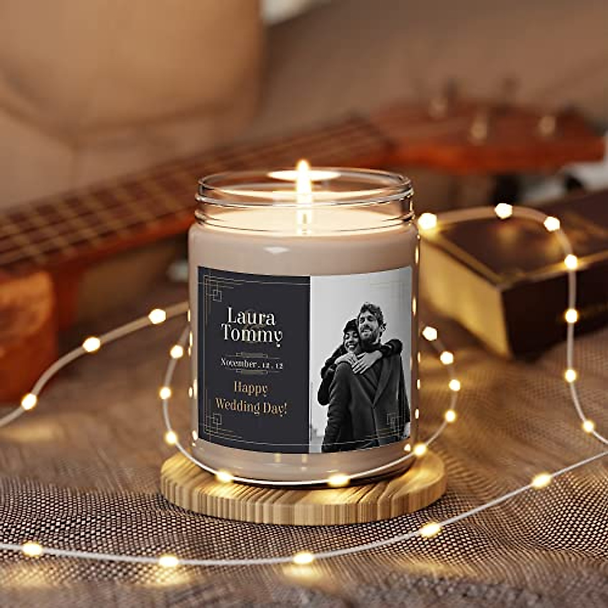 NHI Personalized Candles with Photo, Custom Candle Gift, Scented Soy Wax, Candle Home Decor, 9oz Jar, Made in The USA, Gift for Wedding Day, Valentine Day, Birthday (2)