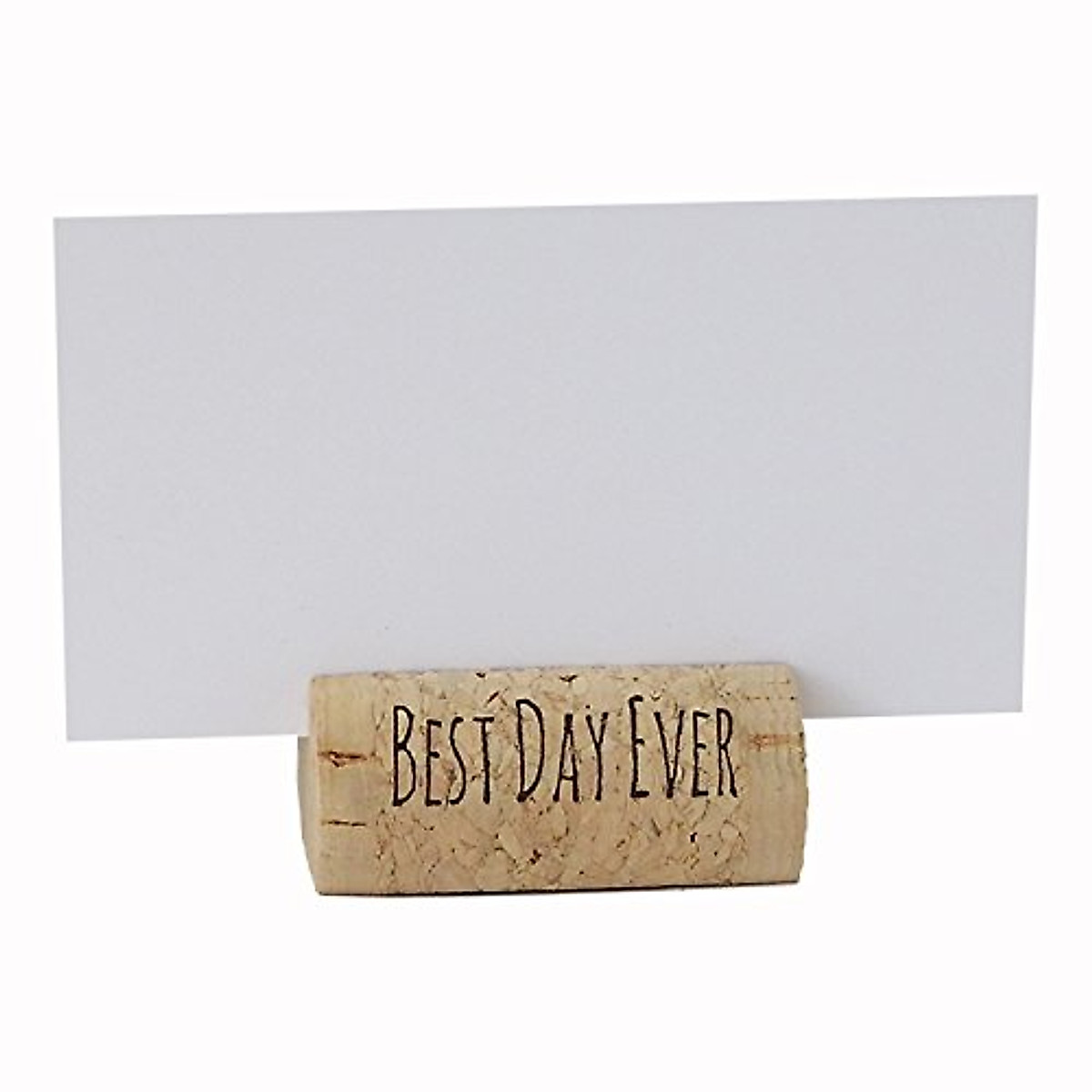 EMazing Goods Wine Cork Place Card Holders Custom Cork Card Holders Best Day Ever Set of 25 Includes Place Cards Escort Card Rustic Wine Cork Table Décor Wine Theme Vineyard Wedding Cork Placecard