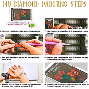 Fluorescent Butterfly Diamond Painting Kits Adults and Children by Number Paste DIY Diamond Painting, Cartoon Landscape Art, Small Fresh Summer Girls Home Decor & Handmade Collectibles 8x12inch