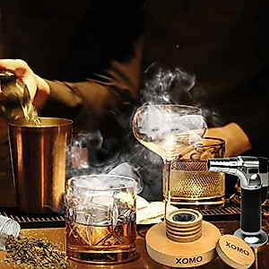 Cocktail Smoker Kit with Torch, XOMO Old Fashioned Drink Smoker Infuser Kit for Cocktails, Whiskey, & Bourbon, Whiskey Gift for Your Loved