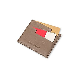 Moleskine Lineage Leather Card Wallet, Taupe Brown
