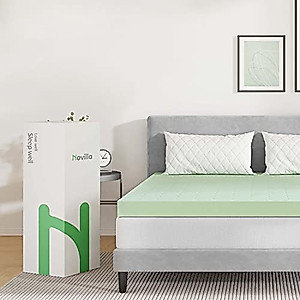 Novilla Mattress Topper King, High Density 4 Inch Memory Foam Mattress Topper with Gel Infusion for Pressure-Relieving & Cooling, Medium Soft King Size Mattress Topper, Airflow Design