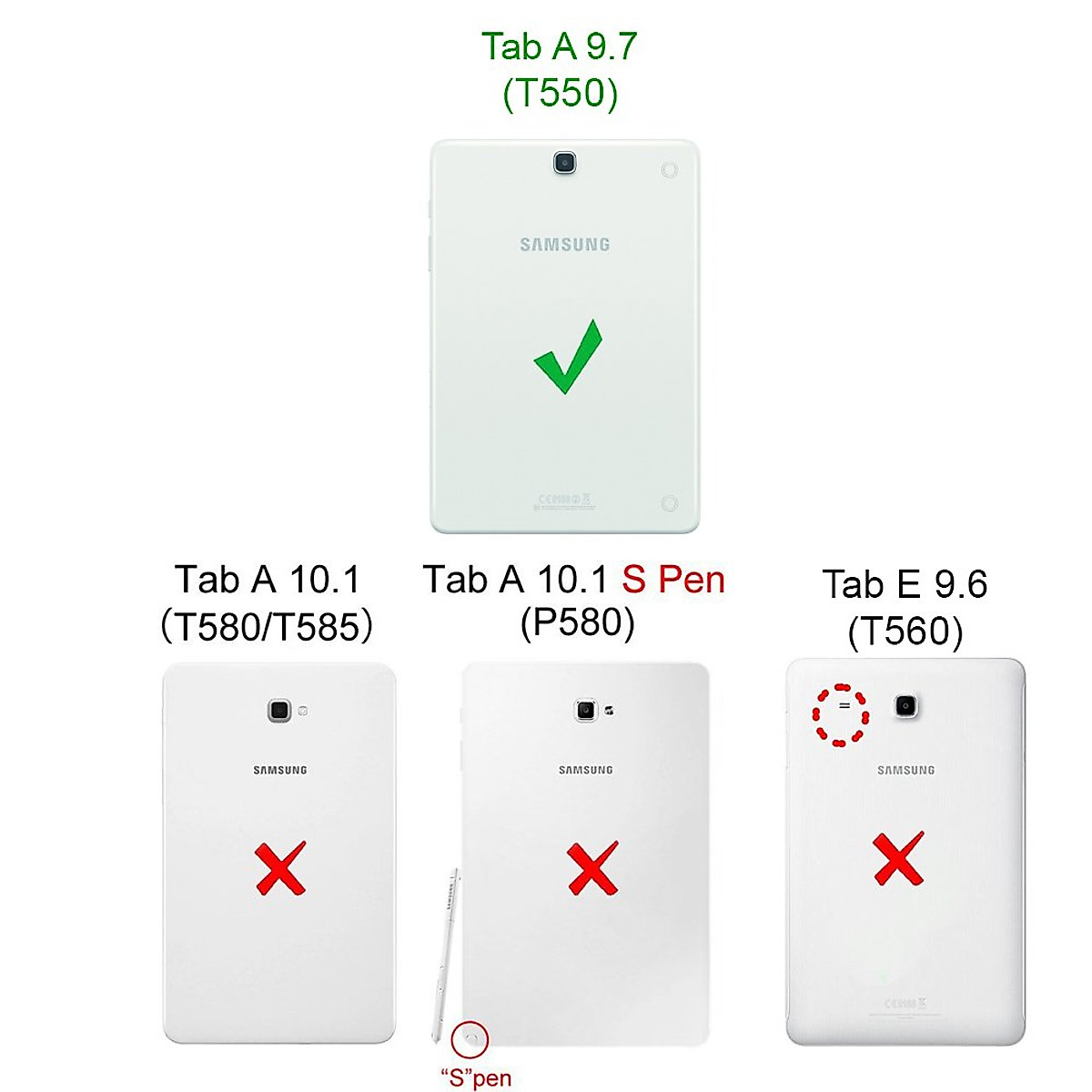 Galaxy Tab A 9.7 Case KIQ Full-Body Shock Proof Hybrid Heavy Duty Armor Protective Case for Samsung Galaxy Tab A 9.7 2015, SM-T550 with Kickstand and Screen Protector (Shield Black)