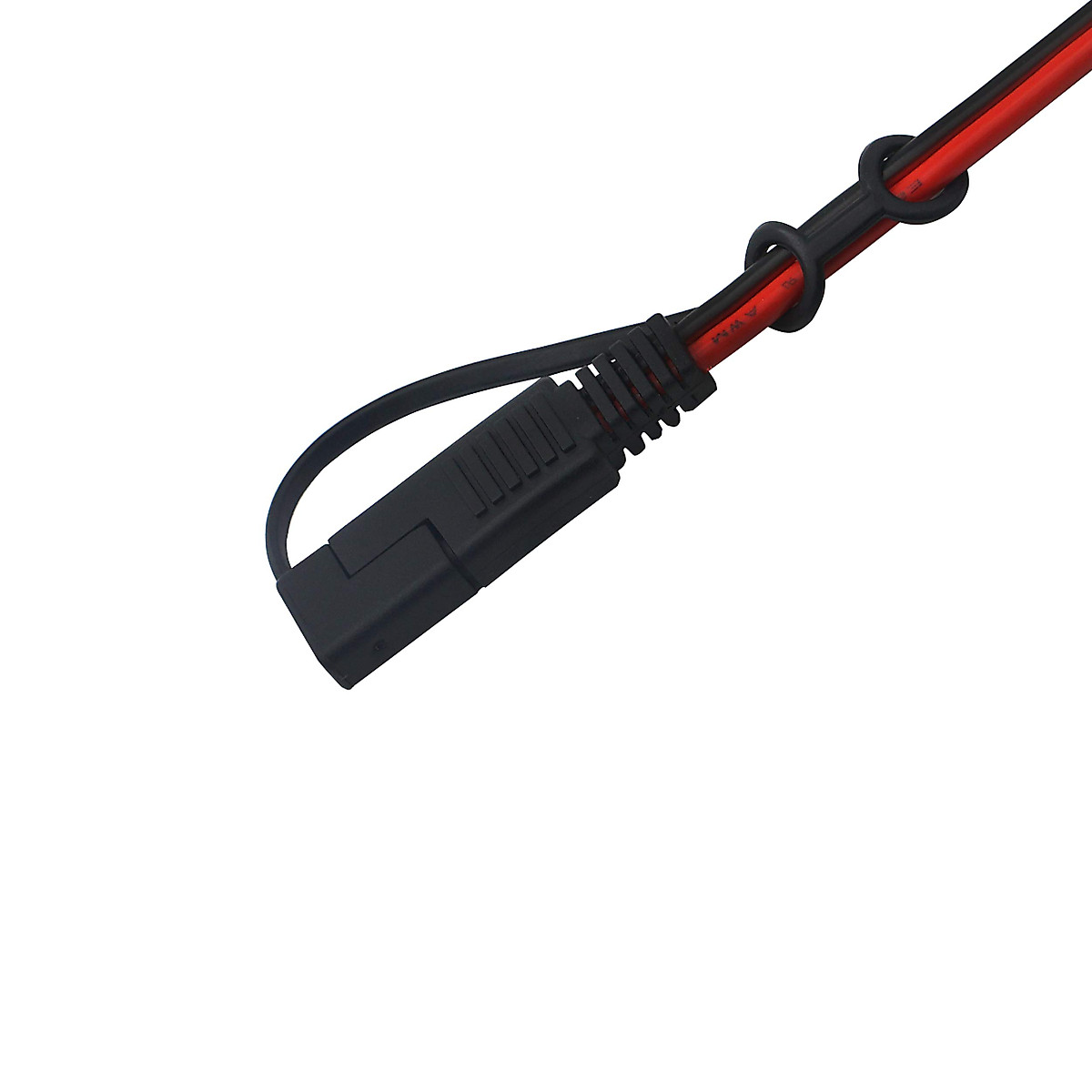 CERRXIAN 3.2FT 12V 14AWG Alligator Crocodile Clip to SAE Connector Quick Release Quick Disconnect Car Solar Power Charging Extension Cable,Black & Red C