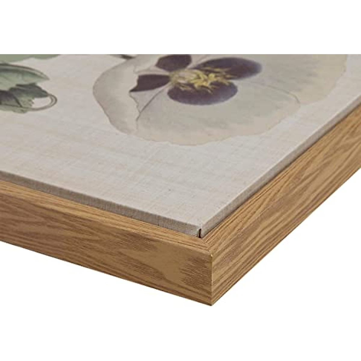 Martha Stewart Herbal Botany Wall Art Living Room Decor - Floral Linen Canvas, Farmhouse Lifestyle Bathroom Decoration, Ready to Hang Painting for Bedroom, 17.84"W x 21.84"L x 1.45"H, Green 4 Piece