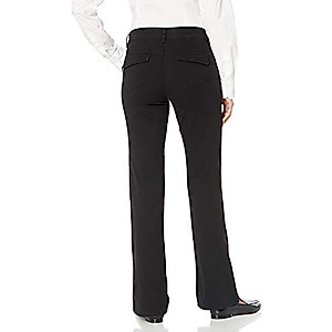 UNIONBAY womens Heather Slash Pocket Stretch Uniform Bootcut Pants, New Black, 7 US