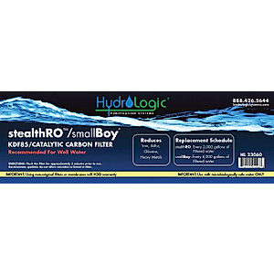 Hydro-Logic Purification Systems Hydrologic KDF85/Catalytic Carbon upgrade Filter - for smallBoy/Stealth-RO 22060 Hydroponic Water Filtration for gardening