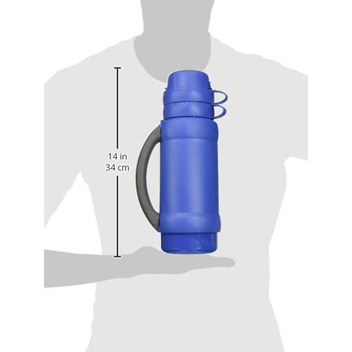 Thermos 3410USP"Add-a-cup" Beverage Bottle 35 OZ. (colors may vary)