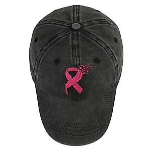 Breast Cancer Awareness Hats, Cancer Accessories for Women, Breast Cancer Survivor Gifts, Cancer Patients Must Have, Pink Ribbon Chemo Baseball Caps, Christmas Birthday Gifts