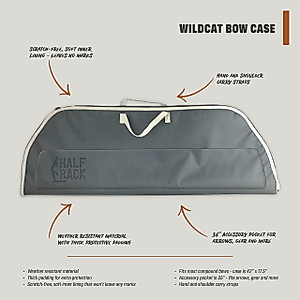 Half Rack Wildcat Soft Compound Bow Case - 42” Bow Storage Case for Most Compound Bows - Weather Resistant Bow Carrier w/Thick Padding - Lined Archery Soft Bow Case for Arrows, Gear, & More
