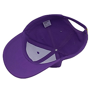 TSSGBL Classic 100% Cotton Structured Baseball Hats Adjustable Men Women Plain Blank Basic Team Workout Ball Caps -Purple