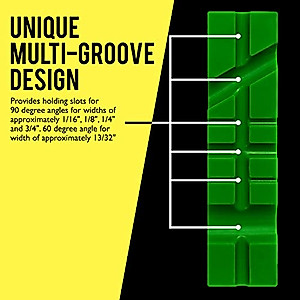 Vise Soft Jaws/Vice Jaw Pads - Magnetic - 4.5 Inch Length, Multi-Groove Design, Durable TPU Rubber Covers - Fit Wide Array of Vises/Vices and Blocks (4 5 6 In) - By Mission Automotive