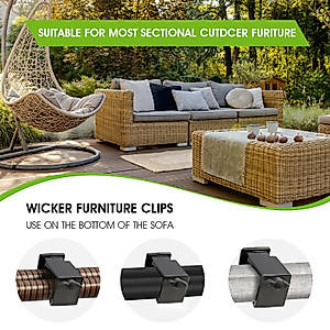 Adjustable Outdoor Furniture Clips Patio Sofa Clips,Sectional Sofa Furniture Chair Clips,Rattan Furniture Clamps Wicker Chair Fasteners, Connect The Sectional or Module Outdoor Couch Patio Furniture