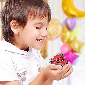 Fun Express Fire Truck Firetruck Engine Pullbacks Toy - 12 Pieces