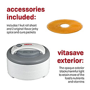 Nesco FD-60 Snackmaster Express Food Dehydrator for Great Jerky and Snacks, 4 Trays, Gray