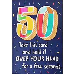 Greeting Card For A While There You Were Still Under 50 - Funny Happy 50th Birthday